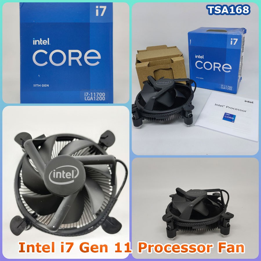 Jual Black Fan Processor Intel Core i7 i5 i3 Gen 11 LGA1200 Original ...