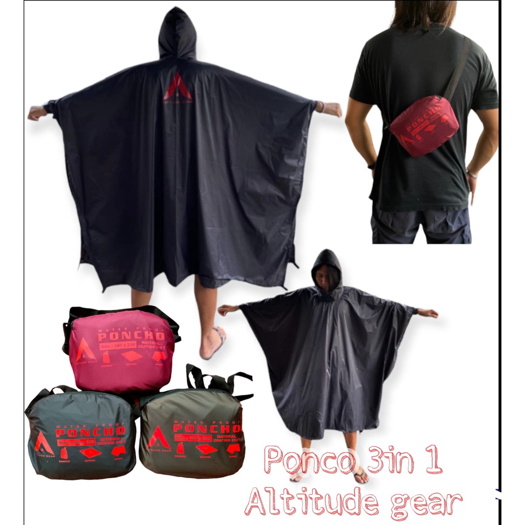 Jual Jas Hujan Ponco 3 in 1 Tnf Matras bivak ponco ponco kelawar / jas ...