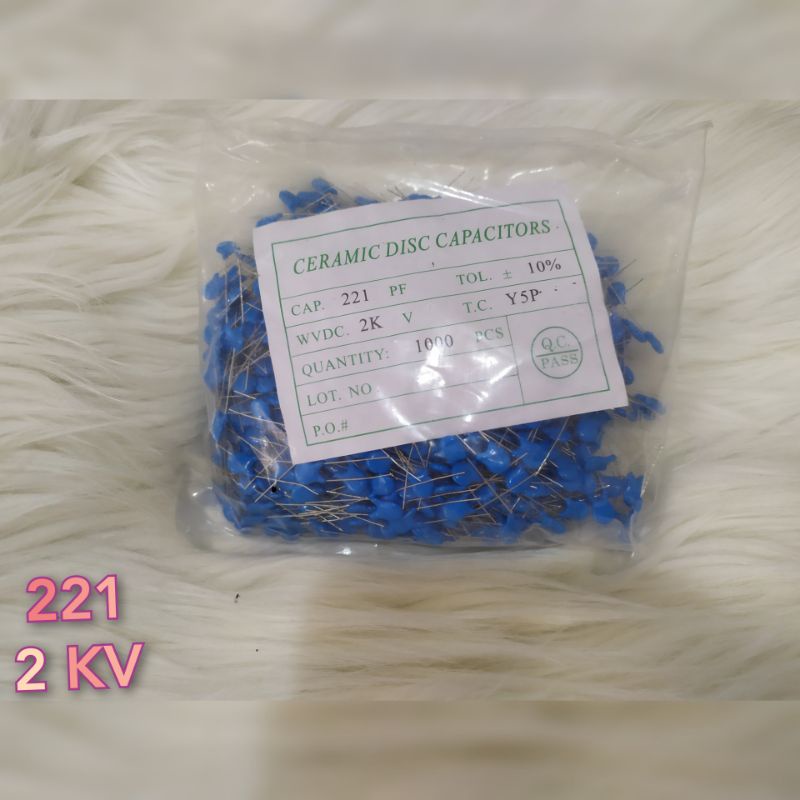 Jual per 1000 pcs kapasitor keramik 221 2kv capasitor ceramic 220 pf 2 ...