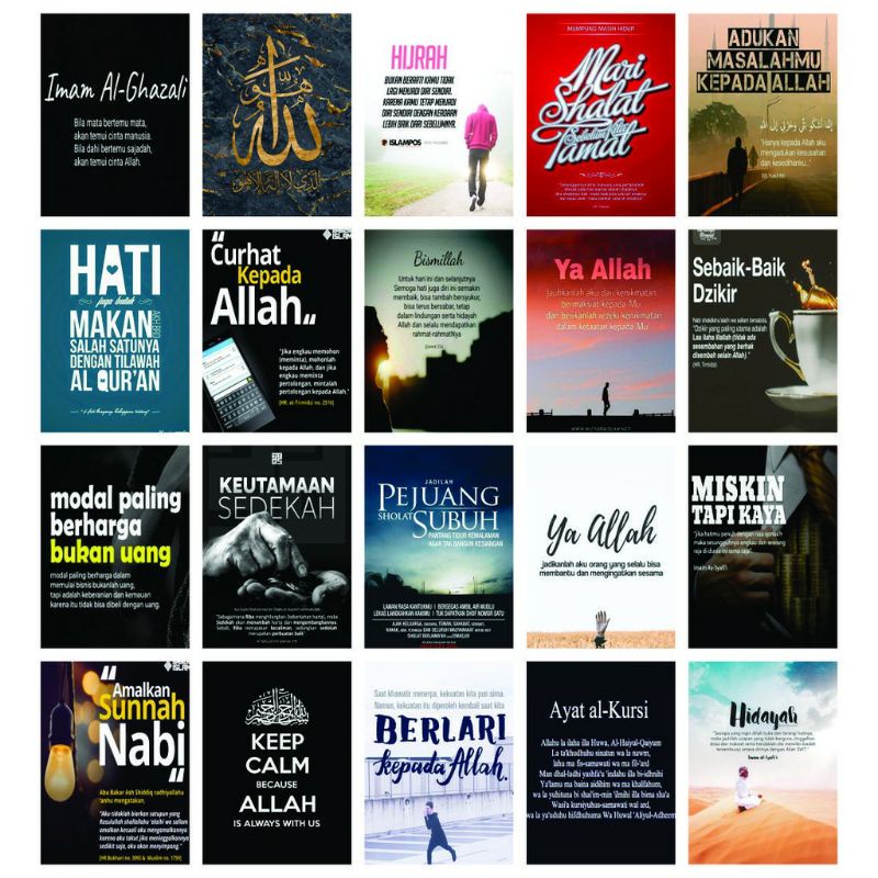 Jual Poster dinding Aesthetic Islami 3 / Poster Dinding / Poster ...