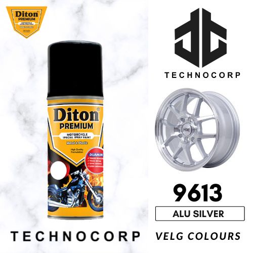 Jual Cat Semprot DITON PREMIUM 9613 ALU SILVER / VELG SILVER METALLIC ...