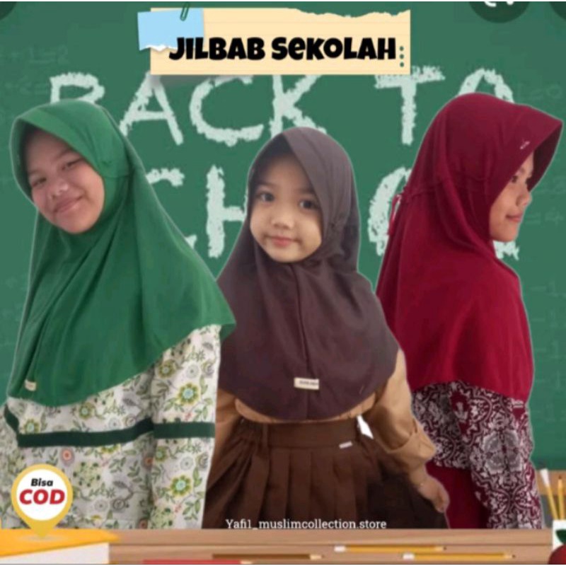 Jual kerudung sekolah Anak Sd / Kerudung sekolah model Serut LX (RABBANI) Usia TK SD SMP SMA ...