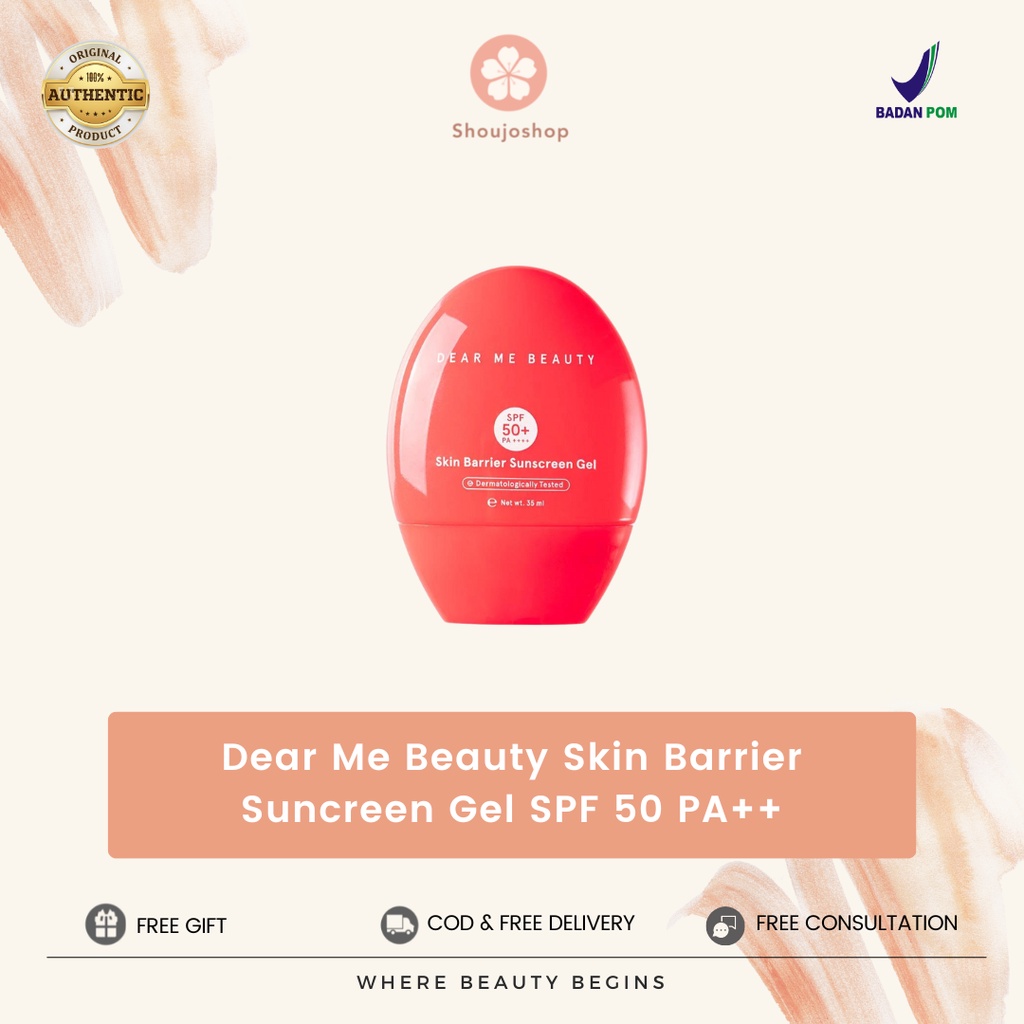 Jual Dear Me Beauty Skin Barrier Sunscreen Gel SPF 50 PA ++++ | Shopee ...