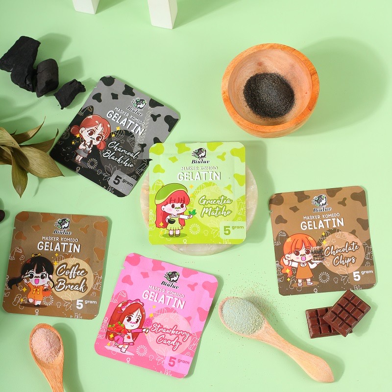Jual [ML] BPOM APPROVED! MASKER GELATIN 5 GRAM BY BIU LUV TRAVEL SIZE ...