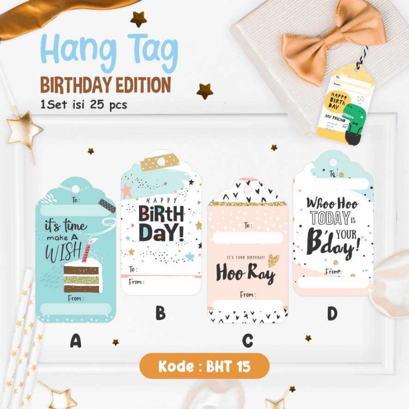 Jual Hang tag ucapan happy birthday | Shopee Indonesia