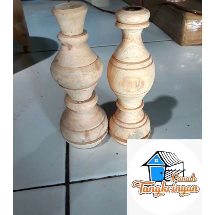 Jual Pion kayu variasi bubut radom untuk sangkar burung kecil ( model ...