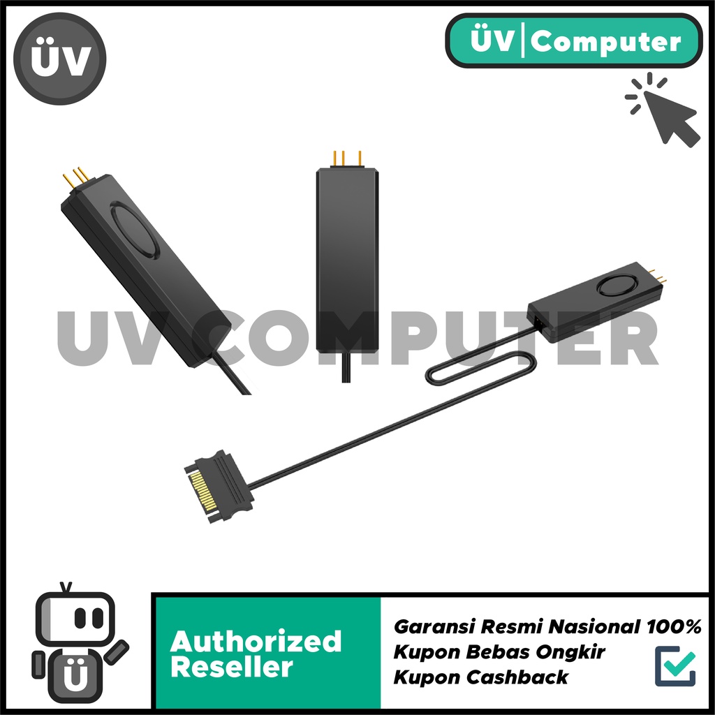 Jual Jonsbo ARGB Fan Controller 5V 3pin to SATA Converter bkn RGB ...