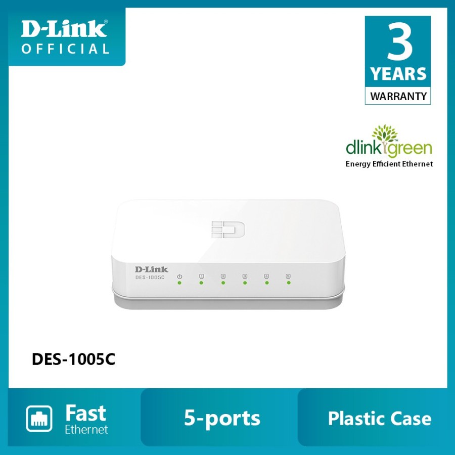 Jual D-Link DES-1005C 5 Port 10/100 Mbps Unmanaged Switch | Shopee Indonesia