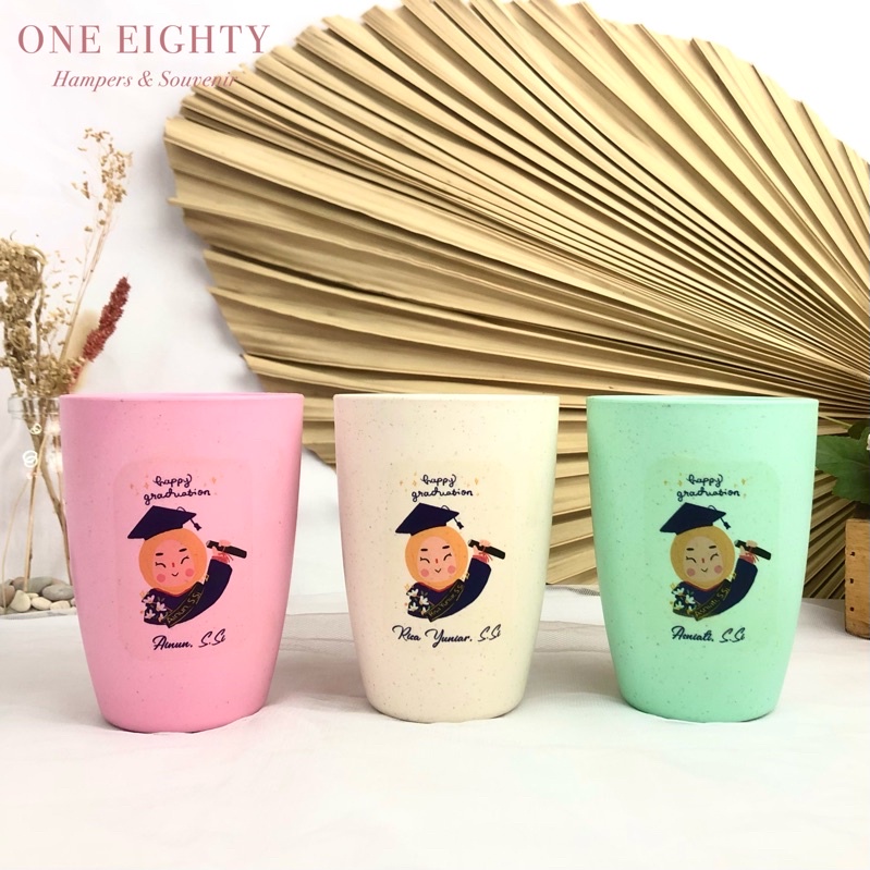 Jual Gelas serat gandum souvenir aqiqah ulang tahun syukuran pernikahan ...