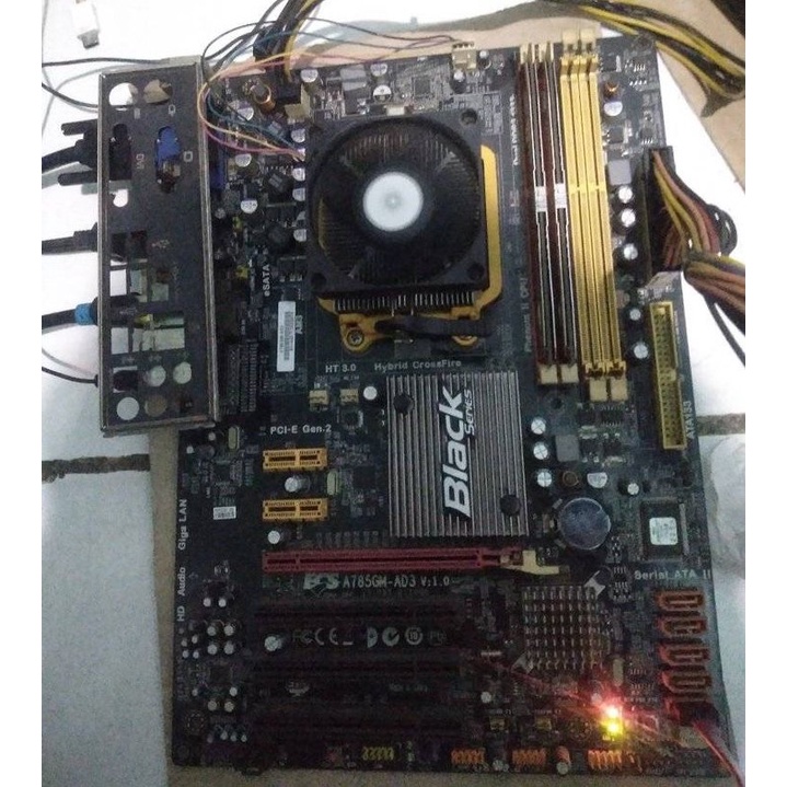 Jual PAKET MOBO AMD AM3 ECS A785GM AD3 Black Series DDR3 | Shopee Indonesia