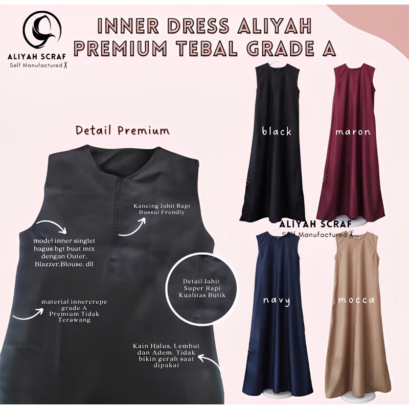 Jual INNER DRESS aliyah Busui Fraindly | Shopee Indonesia