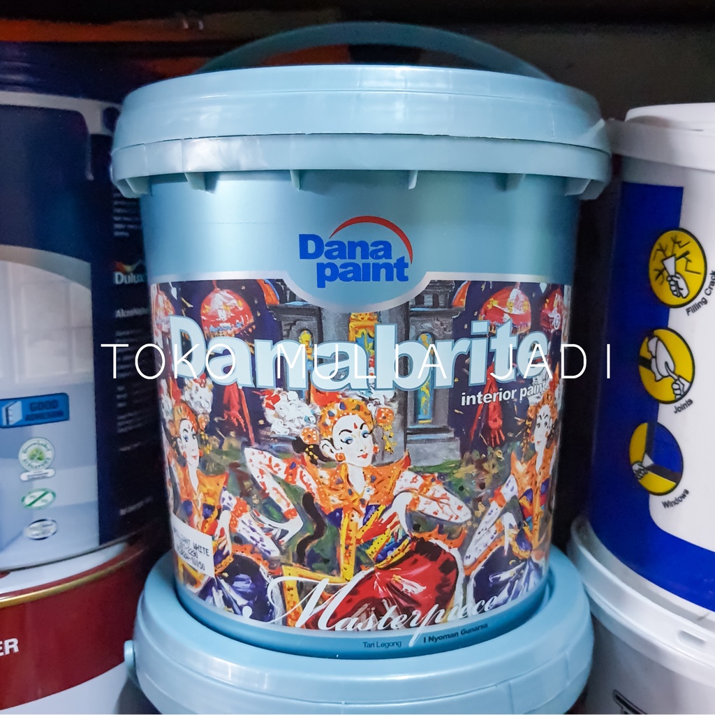 Jual Cat tembok Danabrite 25 kg warna putih / dinding dalam interior ...