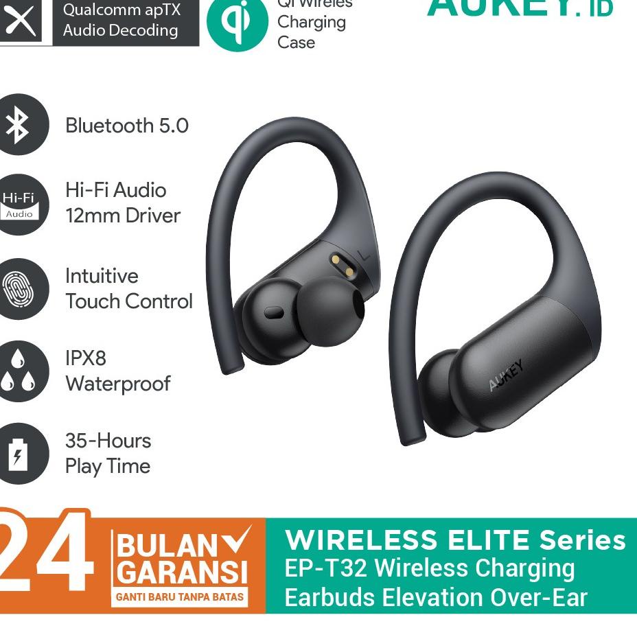 Jual Recomended Headset / TWS Aukey EP-T32 Wireless Charging Earbuds ...