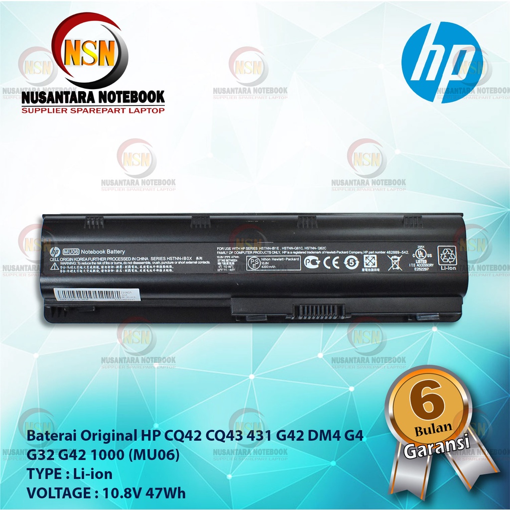 Jual Baterai Laptop HP ORIGINAL CQ42 CQ43 431 G42 DM4 G4 G32 G42 1000 ...