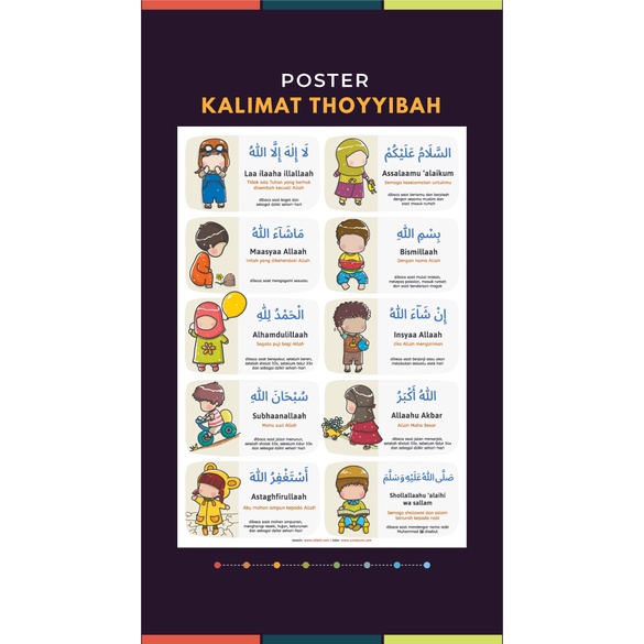 Jual Poster Belajar – Kalimat thoyyibah | Shopee Indonesia
