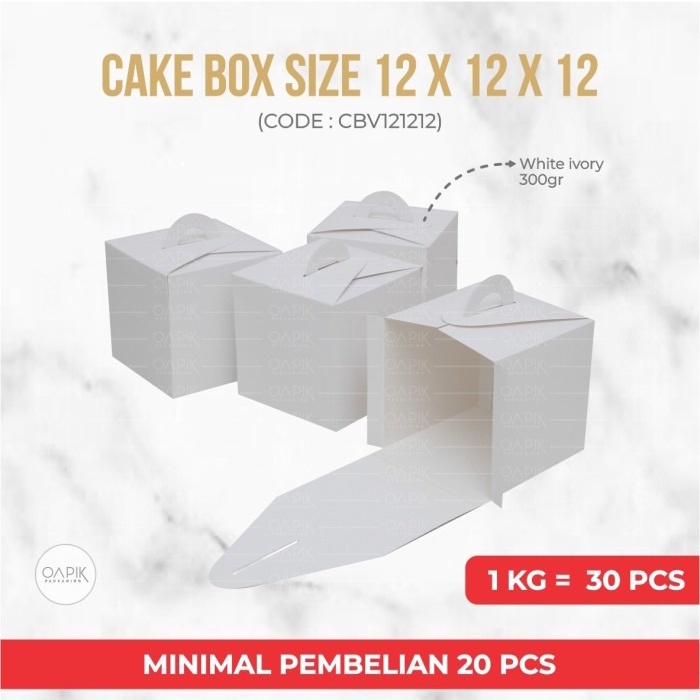 Jual Cake Box 12x12x12, Kemasan Kue, Kemasan Roti, Packaging Kue ...