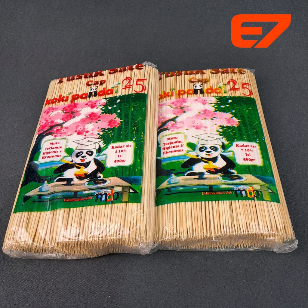 Jual Tusuk Sate Bambu Merk PANDA Diameter 3mm Panjang 20cm | Shopee ...