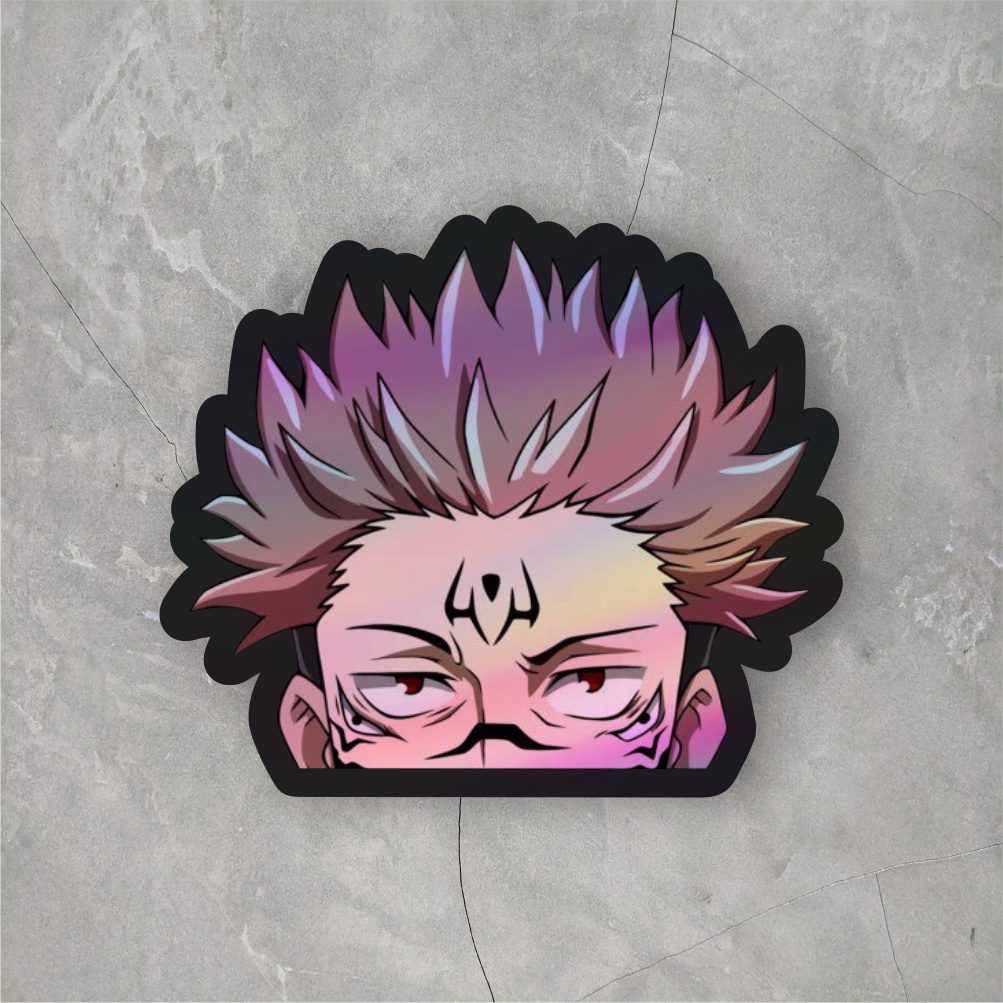 Jual Sticker Hologram Anime Sukuna Sticker Case Hp & Laptop Ukuran 7 cm ...