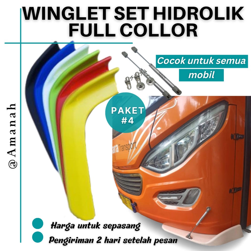 Jual Winglet Bumper depan warna Universal Paket serasi Winglet Lips ...