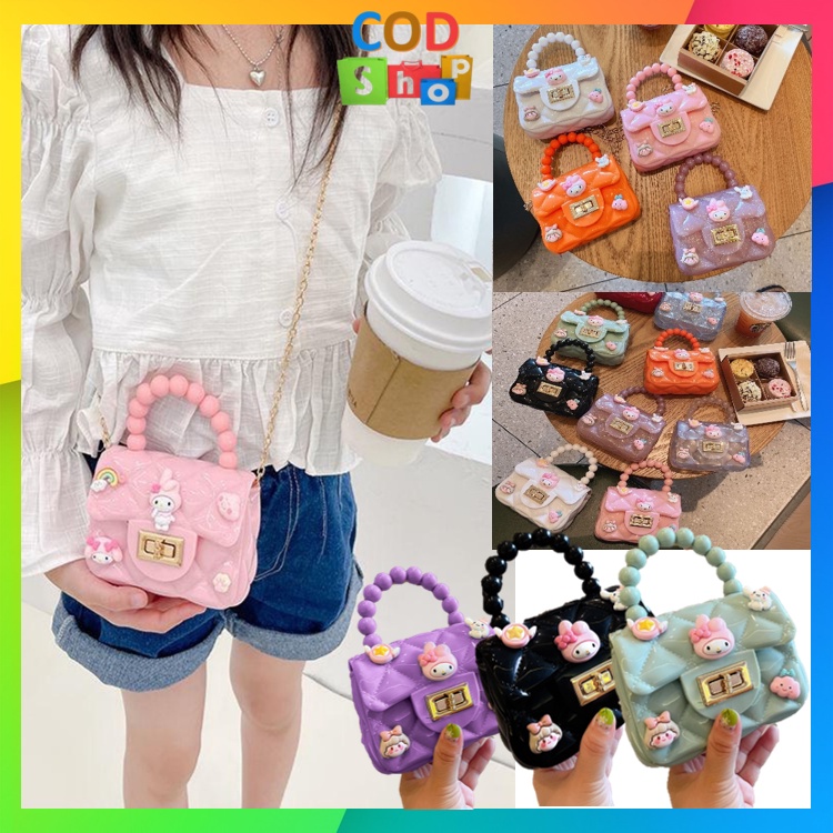 Jual COD - T5640 Tas Jelly Glossy Mini Boneka Anak / Jelly Bag Mutiara ...