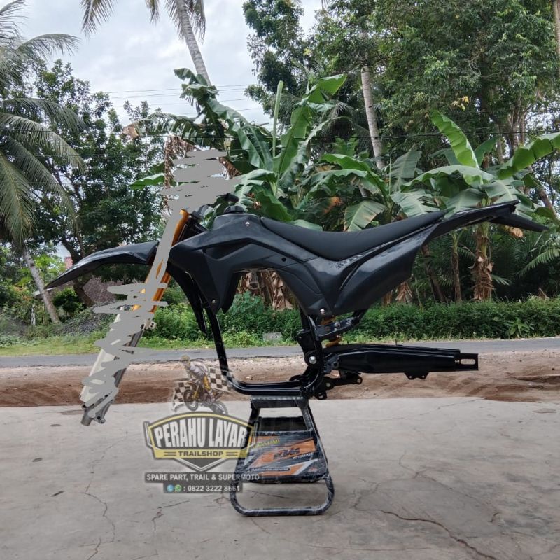 Jual frame rangka replika honda CRF 150 L paket premium tanpa roda ...