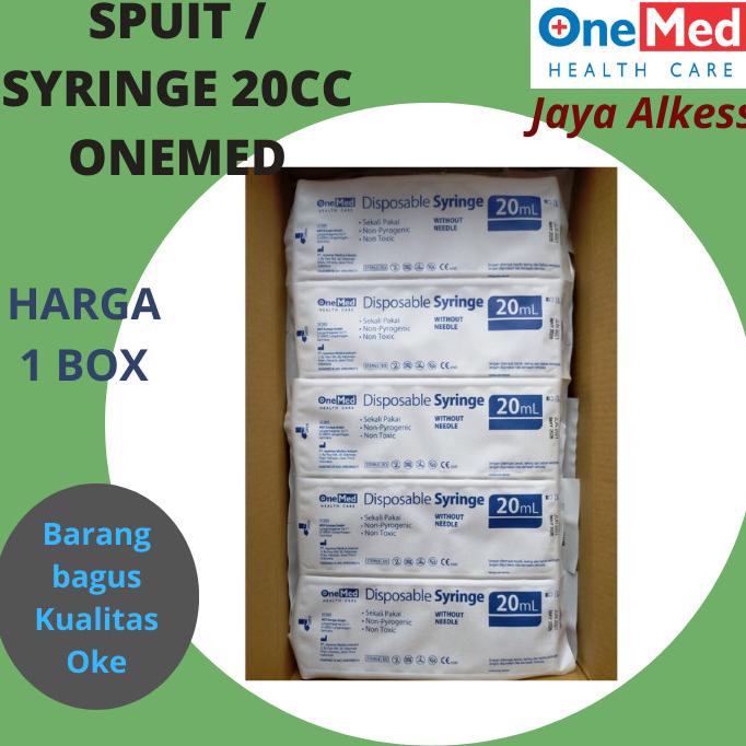 Jual Spuit 20 cc OneMed Syringe 20cc One Med Spuite 20 ml Jarum Suntik ...