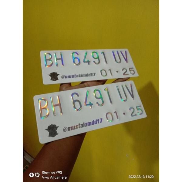 Jual Plat Nomer Putih Variasi Hologram Baut Tanem (COD) | Shopee Indonesia