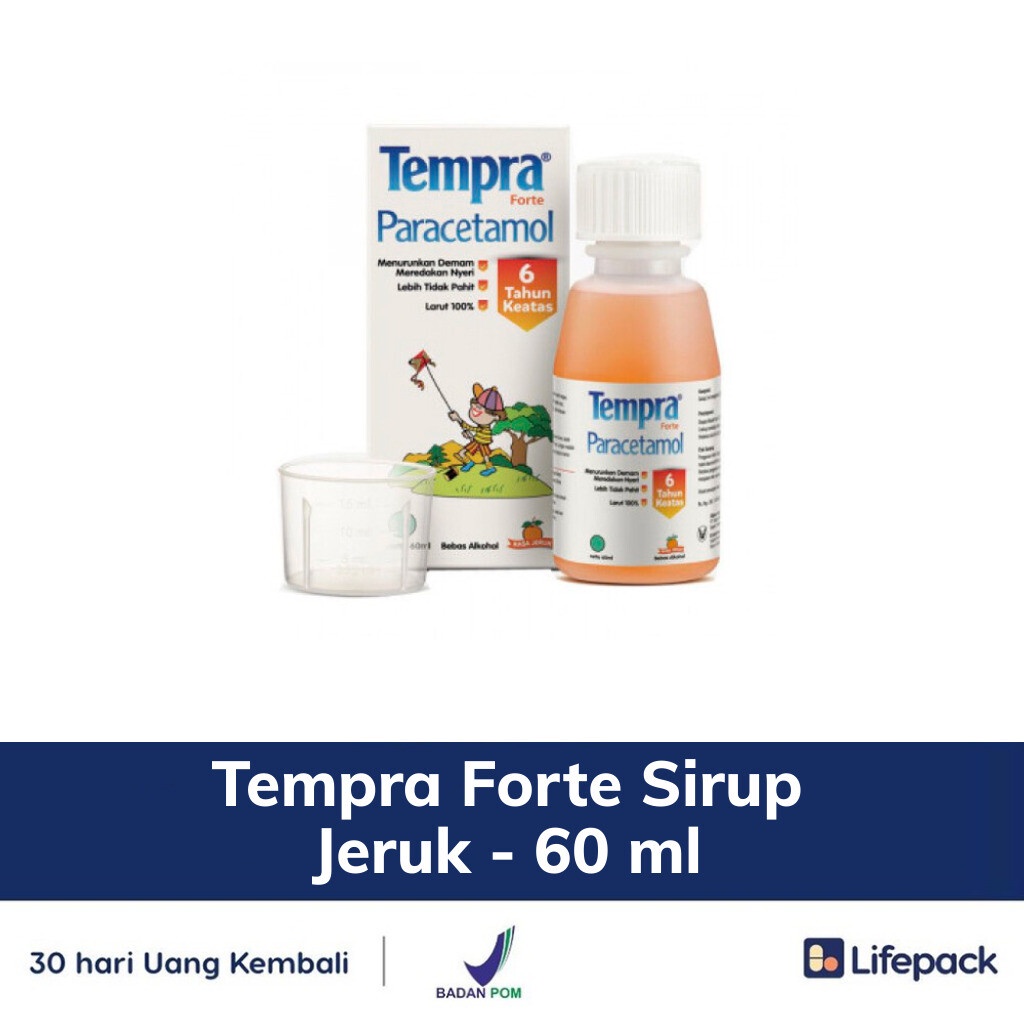 Jual Tempra Forte Sirup Jeruk - 60 ml - LIFEPACK | Shopee Indonesia