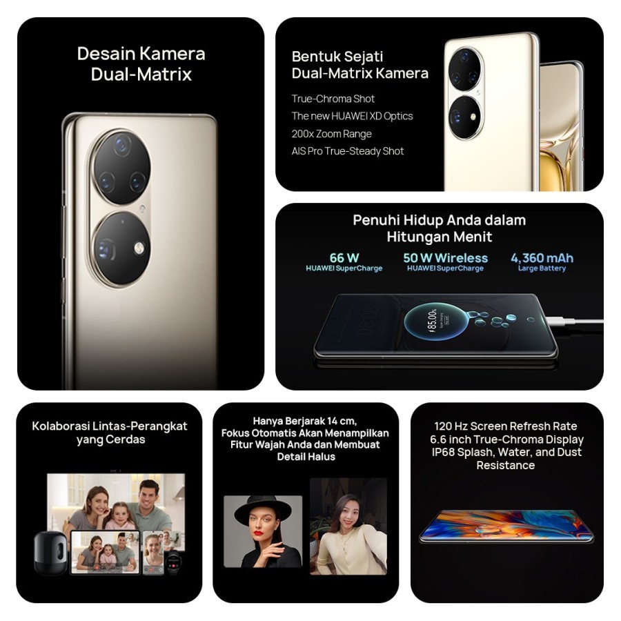 Jual HUAWEI SMARTPHONE P50 PRO/COCOA GOLD [8GB+256GB] | Shopee Indonesia