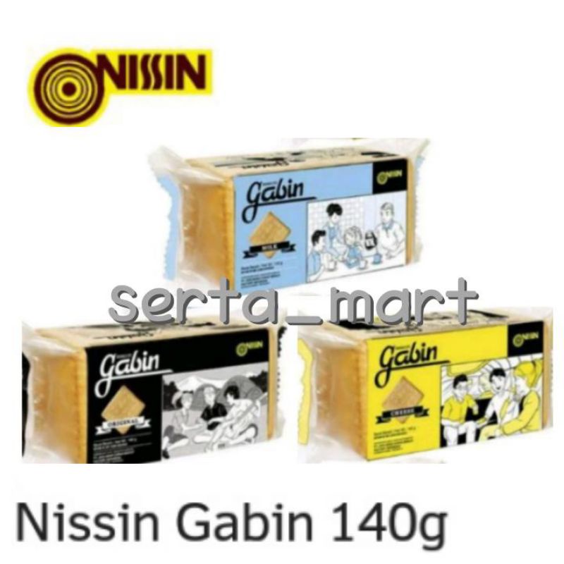 Jual Nissin Gabin 140gr - Biskuit Original / Milk / Cheese | Shopee ...
