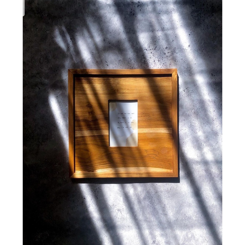 Jual Yeobo Frame Kayu Jati - 30 x 30 cm | Shopee Indonesia