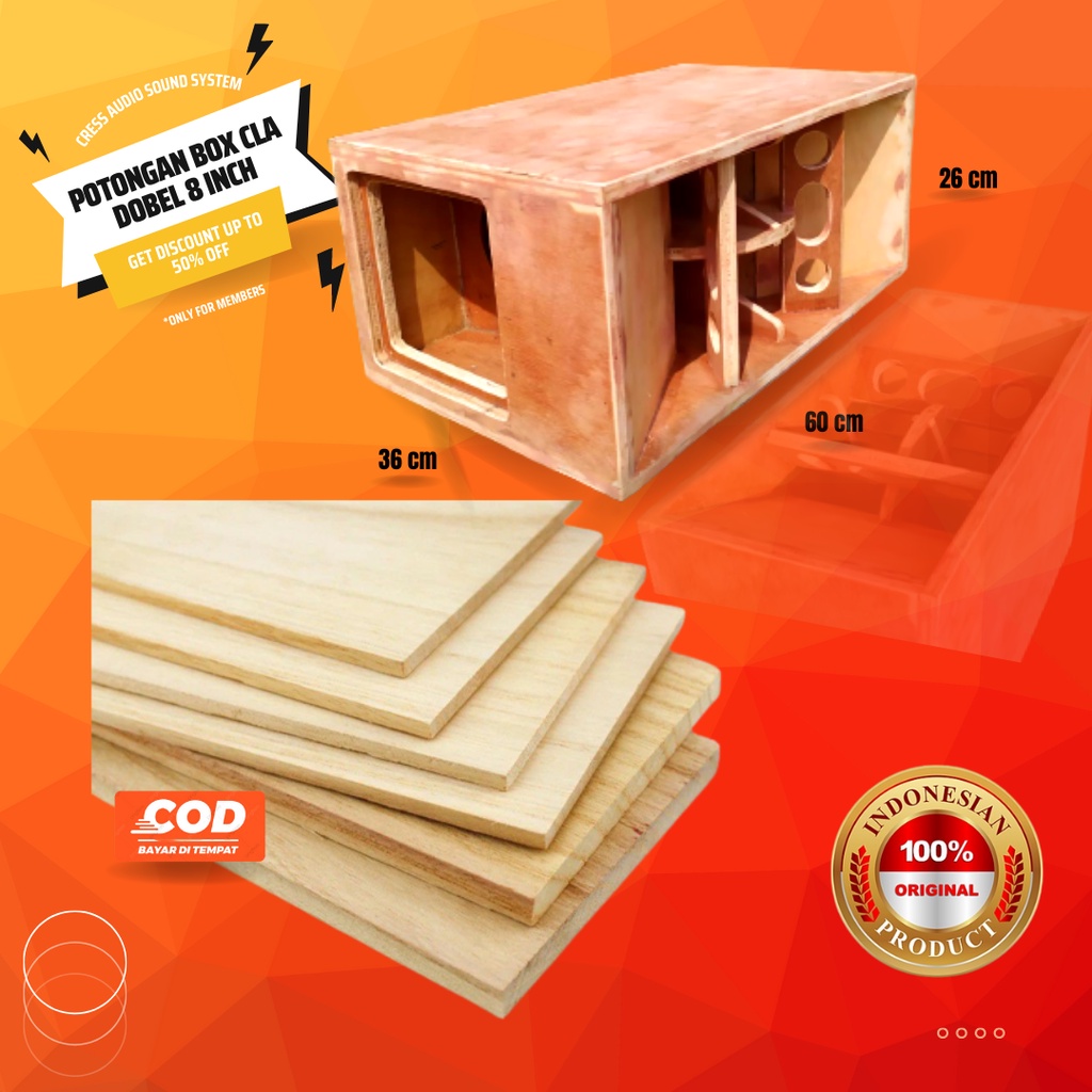 Jual POTONGAN Box CLA Sound System Speaker Subwofer 8 Inch Papan ...