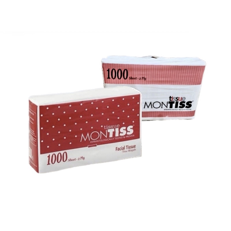 Jual tisu tissue montiss kiloan / 1000 +100 sheets 2ply (1PCS) clean ...