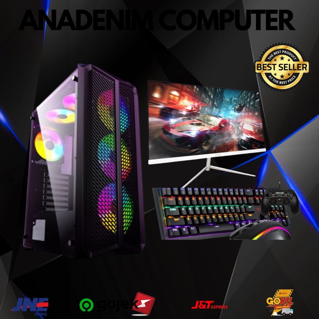 Jual LENGKAP MONITOR KOMPUTER GAMING RAKITAN AMD ATHLON 3000 RAM 8GB ...