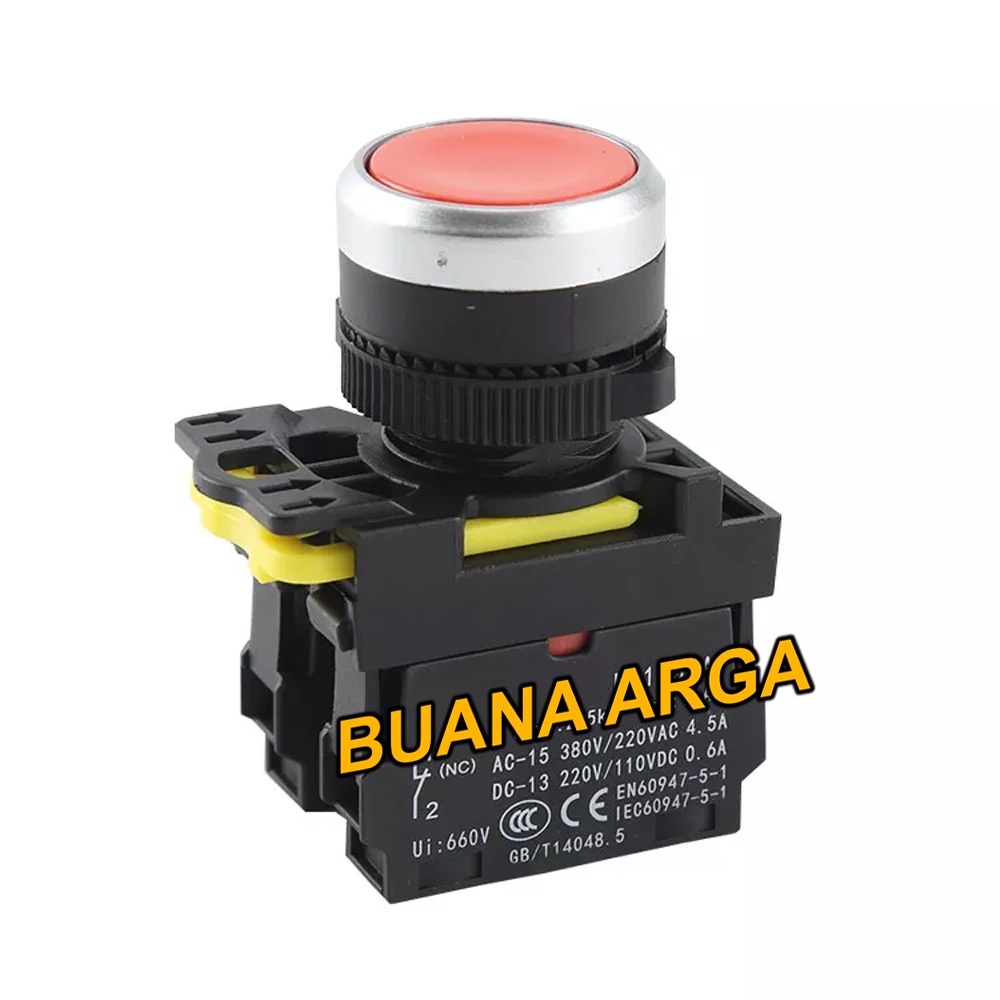 Jual Push Button Type LA115-A5-10T FORT Push Lock Release 1NC / 1NO 22mm | Shopee Indonesia