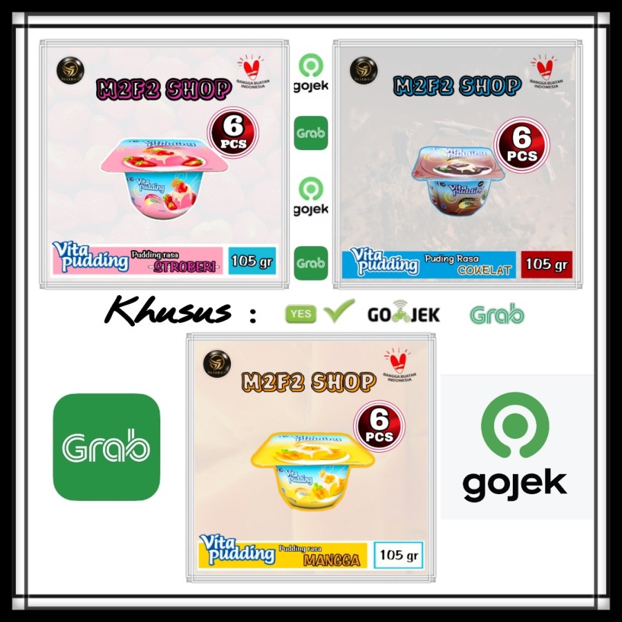 Jual Vita Pudding | Puding Susu - 105 gr Kemasan 6 Pcs (Khusus Bluebird ...