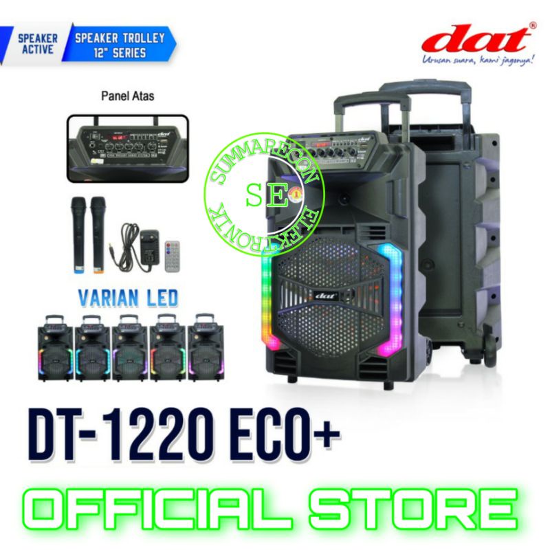 Jual speaker portable bluetooth dat dt 1220 eco+ speaker karaoke ...
