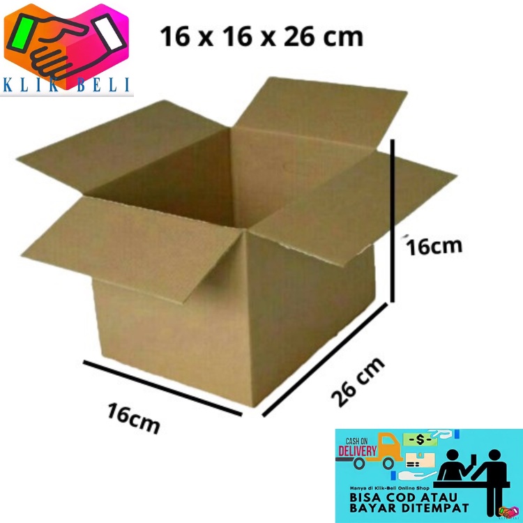 Jual Kardus Box Polos Persegi Panjang Ukuran 2616x16CM | Shopee Indonesia