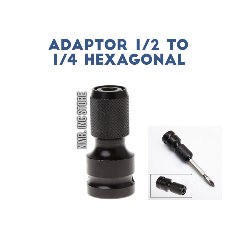 Jual Adaptor Kunci Pas 1/2 ke 1/4 Hexagonal Teleskopik, Adapter ...