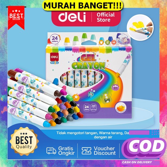 Jual Crayon Lab Non Toxic Triangular Krayon Pensil Warna Magic Anti Air ...