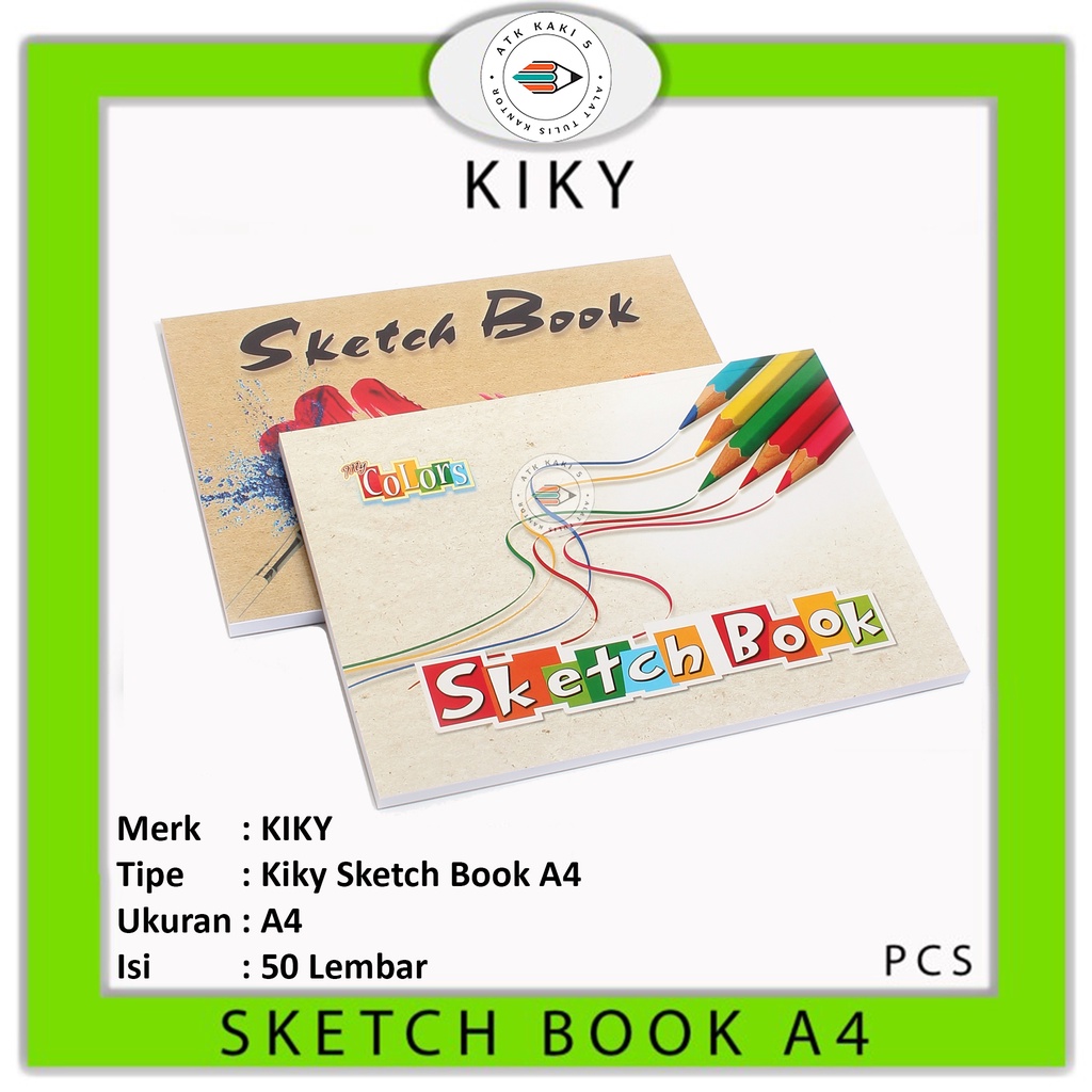 Jual KIKY - Skecth Book/ Buku Sketsa Ukuran A4 Isi 50 lembar - PCS ...
