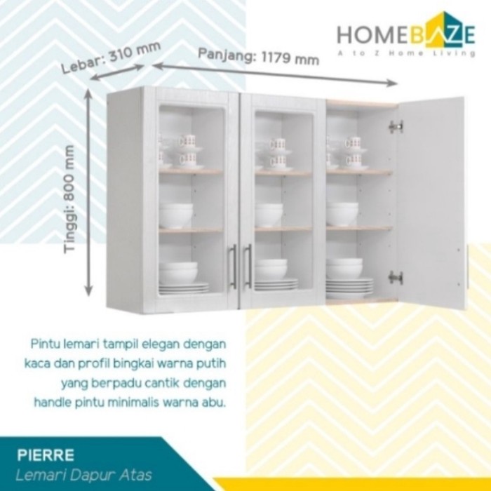 Jual Rak Kitchen Set Minimalis Atas Bawah Putih, Free Ongkir ...