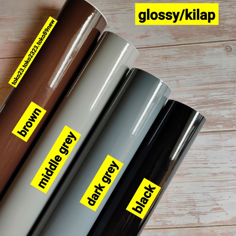 Jual STIKER MOTOR GLOSSY SKOTLET COKELAT, HITAM DAN ABU ABU STIKER ...
