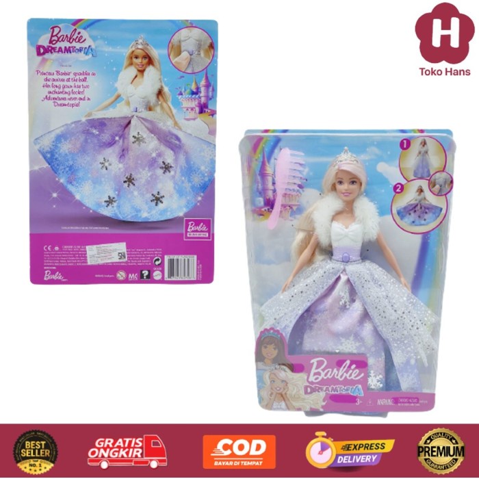 Jual Boneka Barbie Dreamtopia FASHION REVEAL PRINCESS Barbie Doll ...