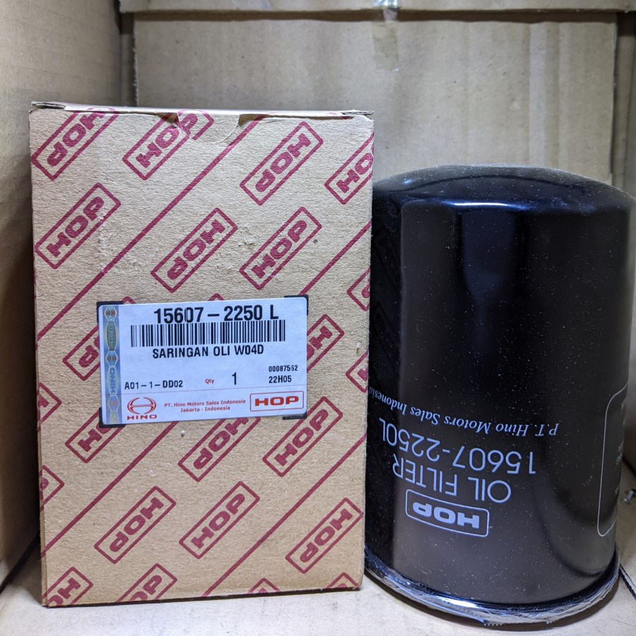 Jual FILTER OLI HINO DUTRO 125 130 HT HOP 15607-2250L ORIGINAL | Shopee ...