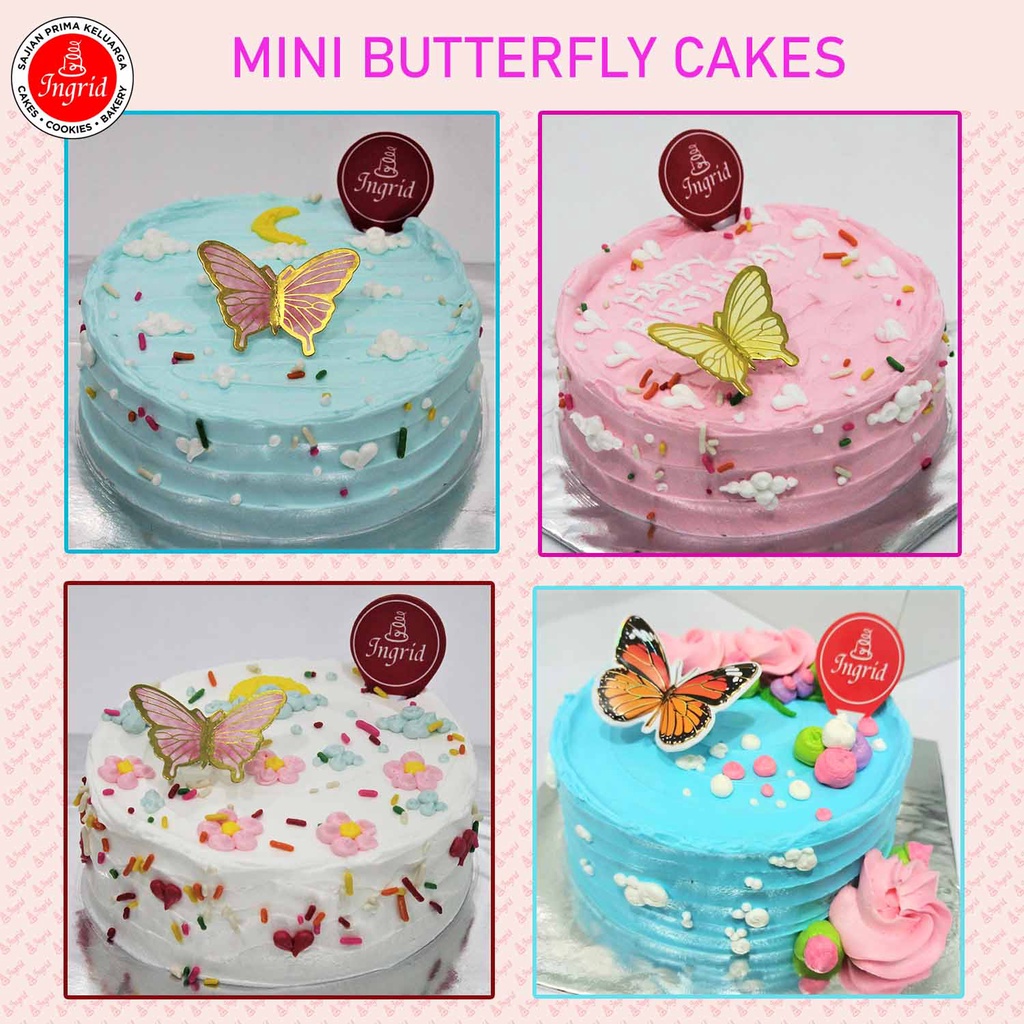 Jual Mini Butterfly Cake / Korean Cake / Topper Kupu / Topper Butterfly ...