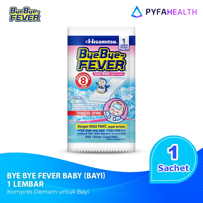 Jual Bye Bye Fever BAYI untuk Kompres Demam (1 Lembar) | Shopee Indonesia