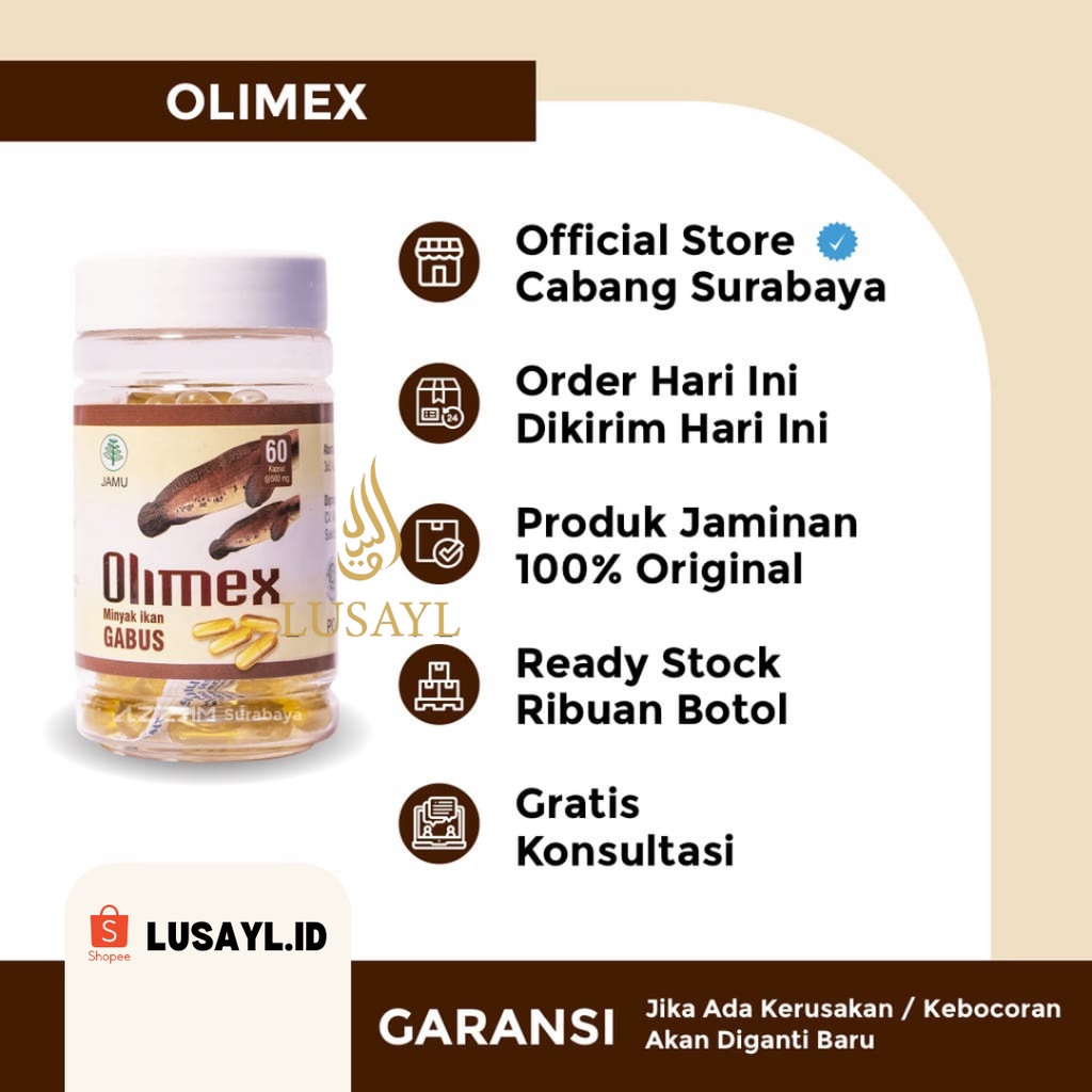 Jual (Bisa COD) Kapsul Olimex - Kapsul Ekstrak Ikan Gabus Kutuk ... Jual (Bisa COD) Kapsul Olimex - Kapsul Ekstrak Ikan Gabus Kutuk ...