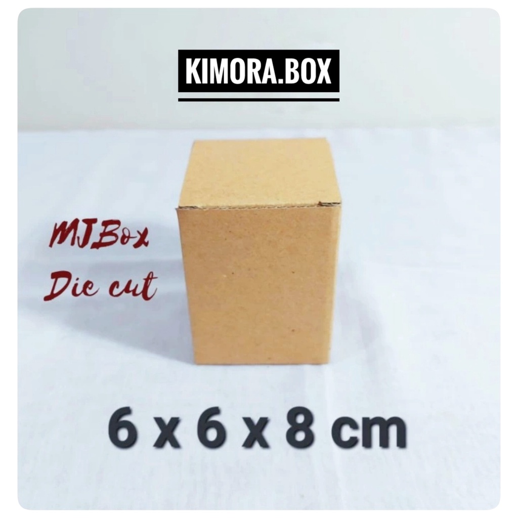 Jual kardus uk. 6x6x8 cm...Model die cut kotak box | Shopee Indonesia