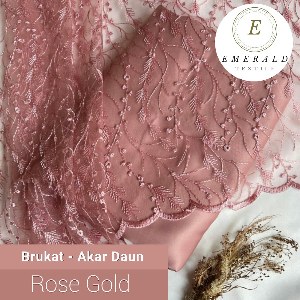 Jual SETENGAH METER Kain Brukat Tile Prancis Bahan Kebaya Motif Akar ...